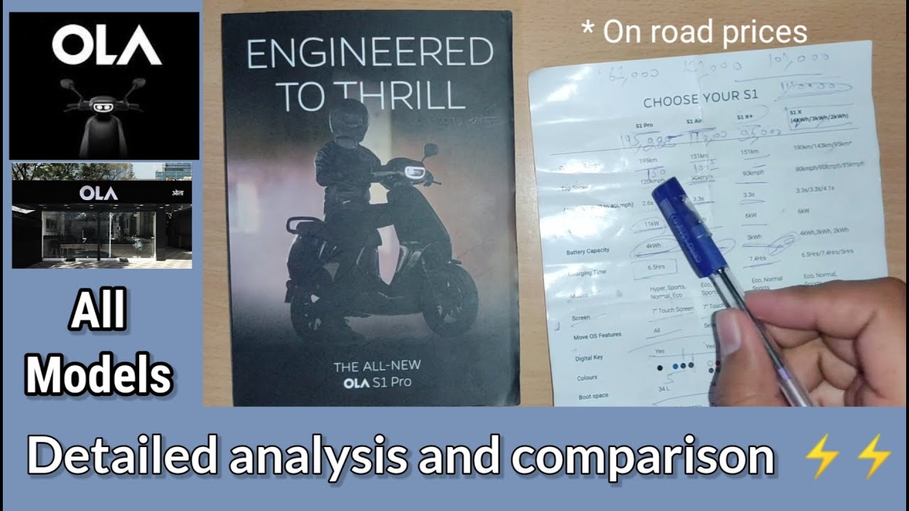 Ola S1 all models detailed analysis and comparison #ola # ...