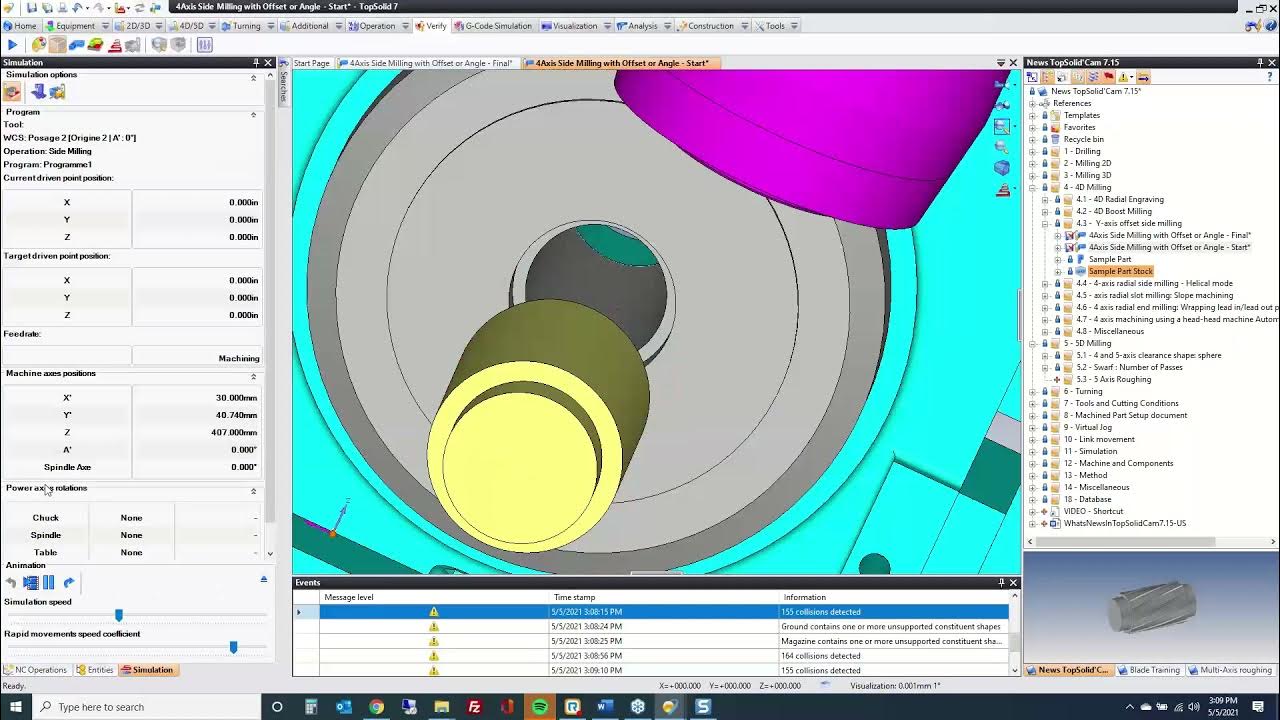 TopSolid Online User Conference 2021 - What s New 7.15 CAM 4D & 5D Milling - YouTube