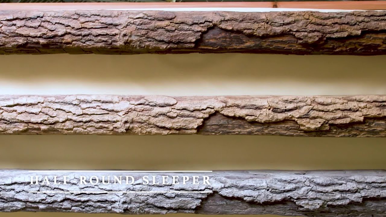 Half Round Sleeper Beam Fireplace Mantel Shelf - Non Combustible - YouTube