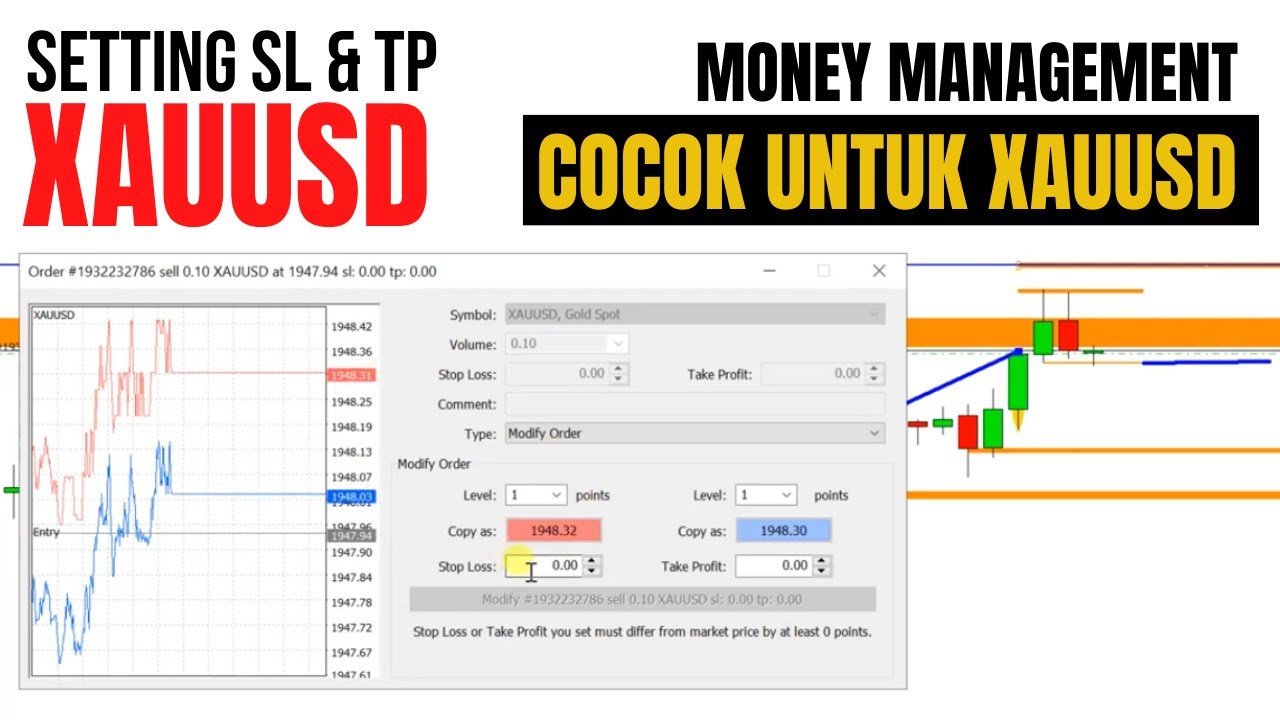 Entry dan Setting SL TP yang cocok di XAUUSD/GOLD - YouTube