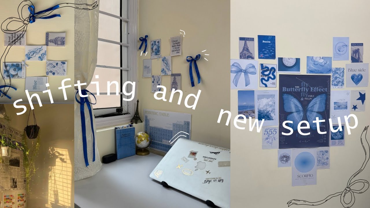 Shifting + Desk Makeover vlog 🎧 impacting, cleaning, decorating (my study room) 📓 - YouTube