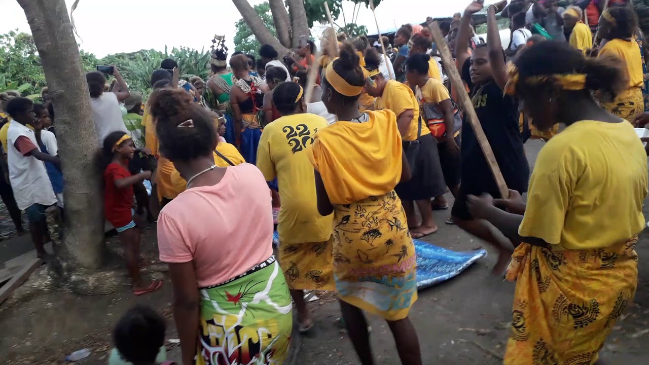 malaita leading the bride after being paid bride price (suava bay ...