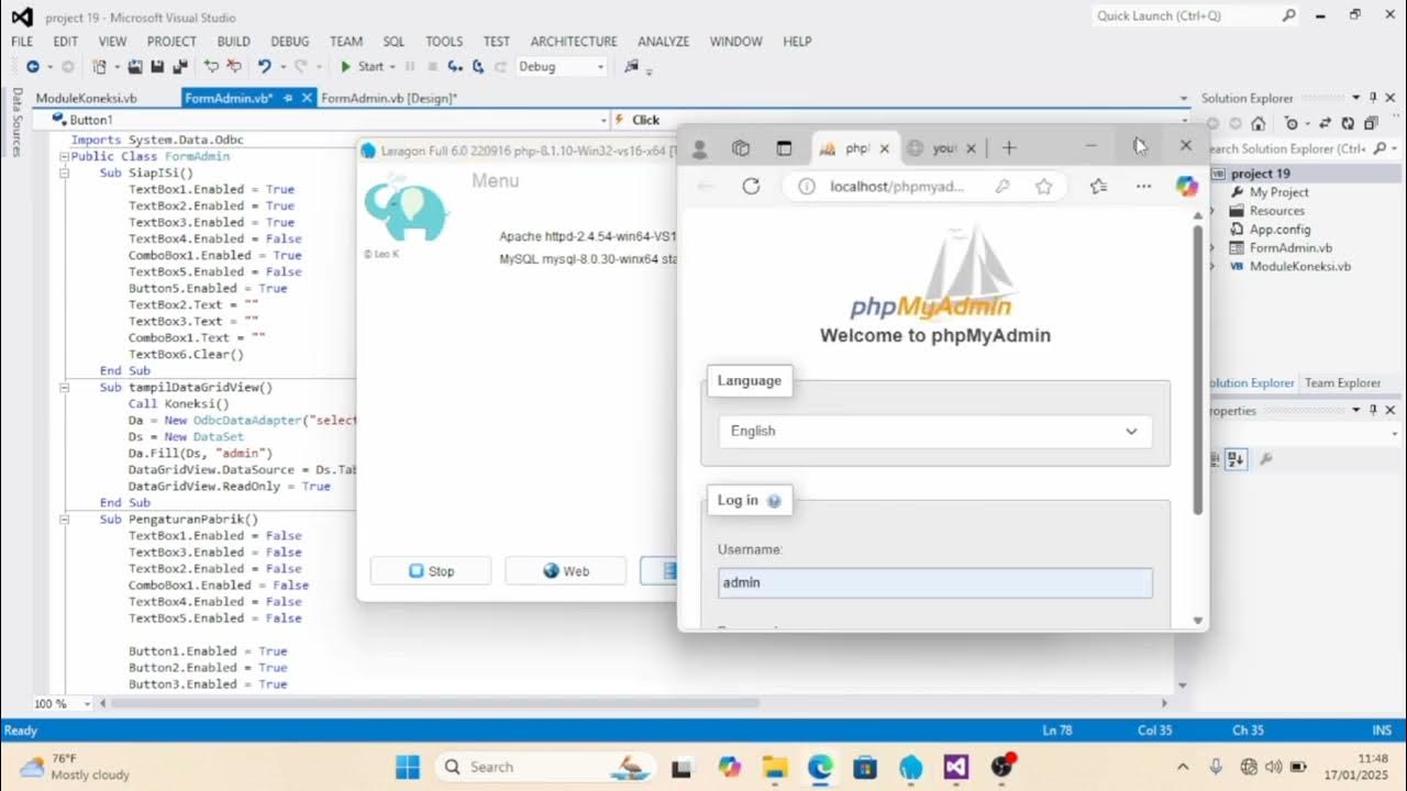 Koneksi Database MySQL menggunakan Visual Studio 2012 - YouTube