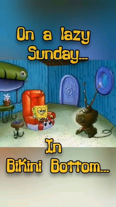 Spongebob Watching TV #funny #short - YouTube