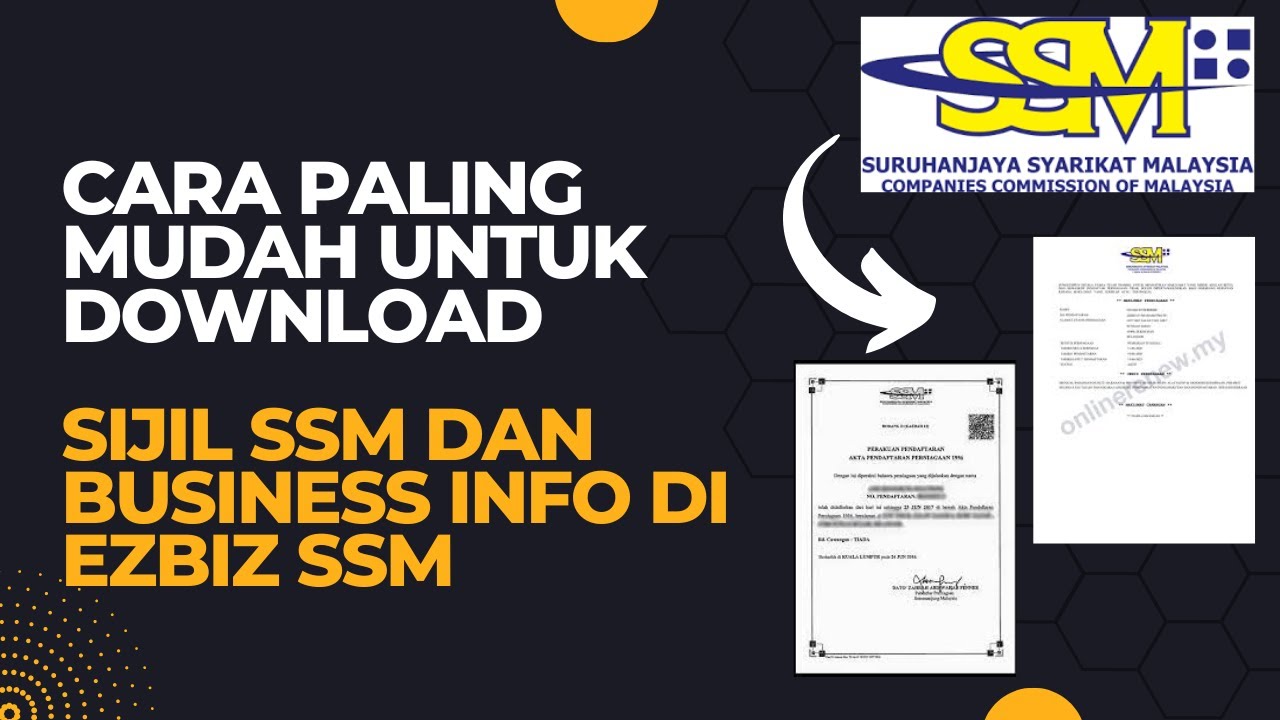 Cara Download Sijil SSM Melalui EZBIZ SSM I How To Download SSM Cara Download Sijil SSM Melalui EZBIZ SSM I How To Download SSM