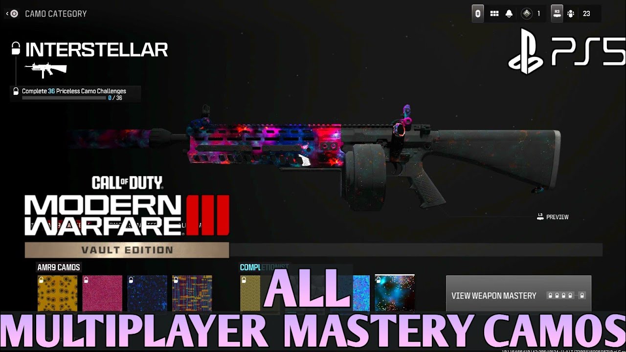 All Multiplayer Mastery Camos Mw3 Multiplayer Mastery Camo Camos Mw3