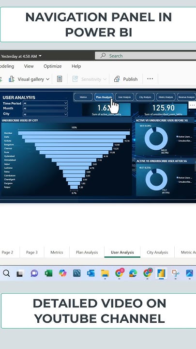 How to Add Page Navigation in Power BI Dashboard | Easy Guide with Page ...
