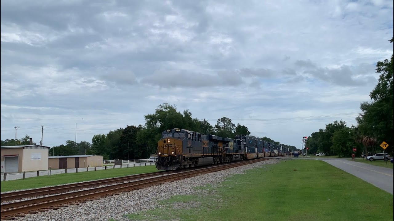 CSX 3210 Leads I026 (With a Single Mid-Train DPU) Thru Folkston, GA 7/10/2023 - YouTube