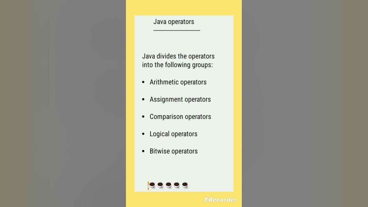 One Minute Java Java Operator Operators Program Programming Coding Javatutorial 