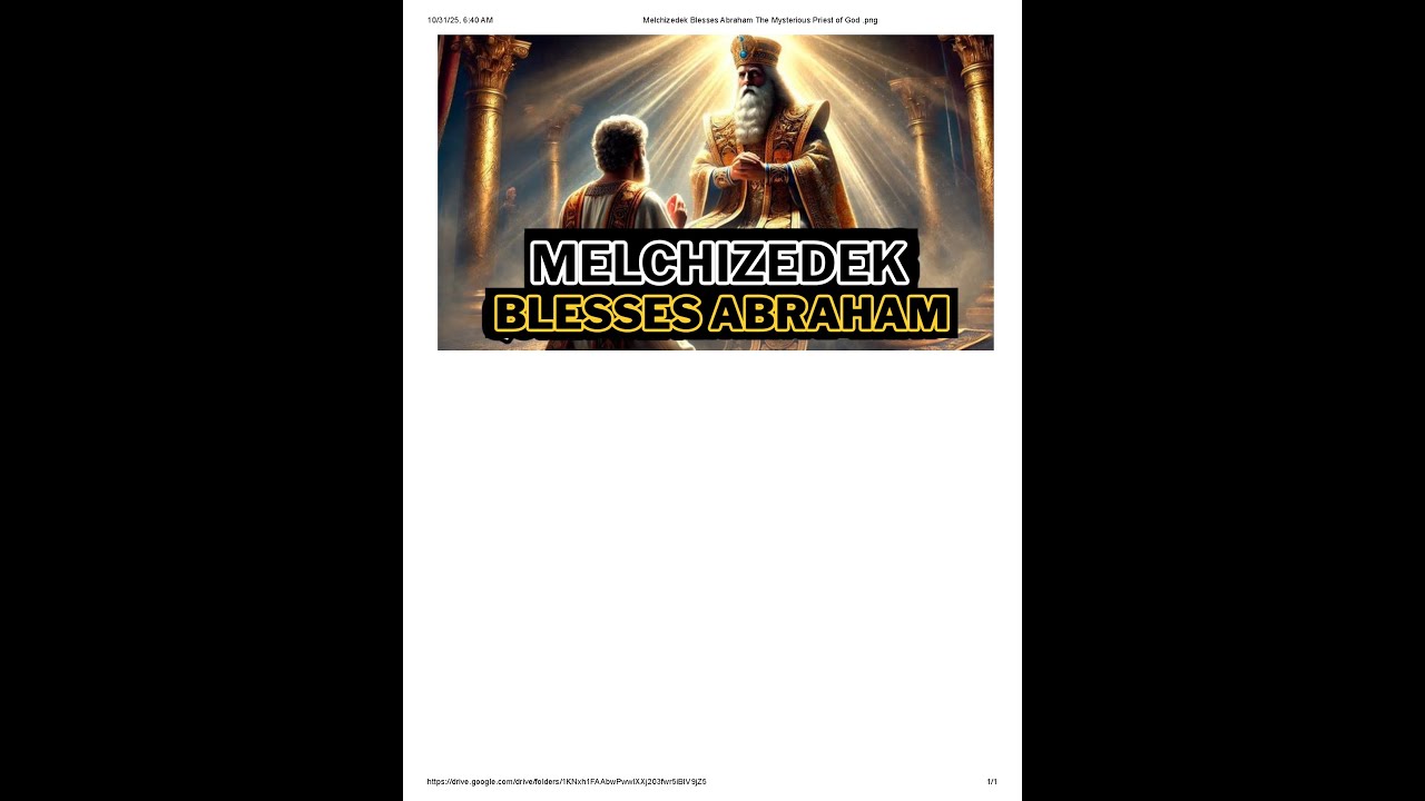 Melchizedek Blesses Abraham - The Mystery Priest of God - YouTube