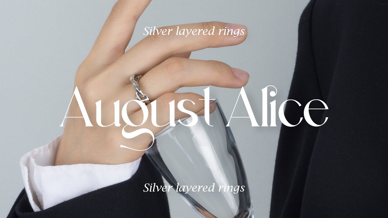 AUGUST ALICE _ Silver layered rings [어거스트앨리스 : 실버 레이어드 반지 / 디자이너 브랜드 ...
