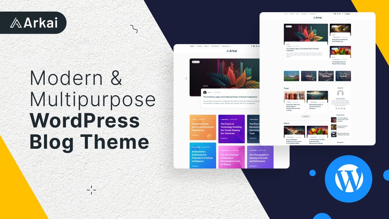 Arkai WordPress theme documentation Tutorial - YouTube