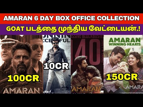 Amaran 6 Day Box Office Collection Tamil, Vettaiyan Vs Amaran ...