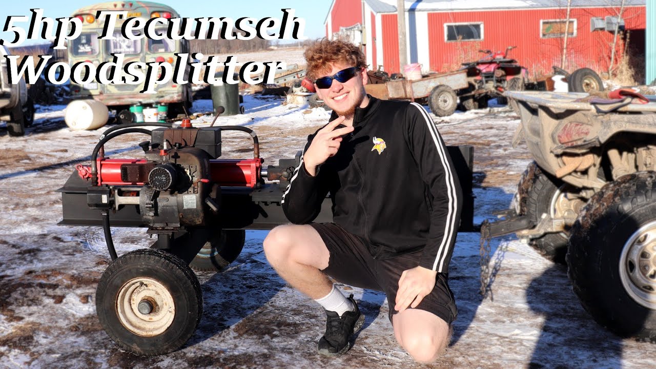 5hp Tecumseh Log Splitter -- Expensive Paint Job $400+ - YouTube