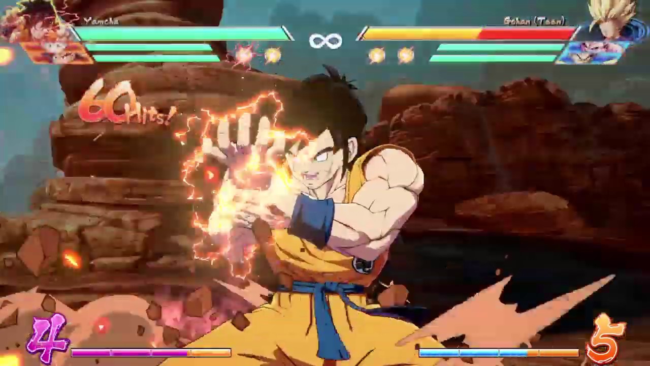 DBFZ Yamcha sparking rejump corner loop 84 hits - YouTube