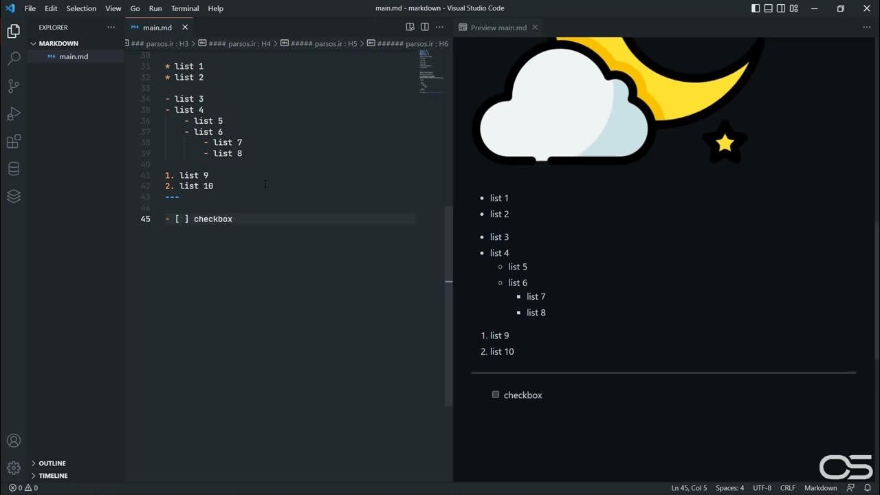 checkbox in markdown | چک باکس در markdown - YouTube