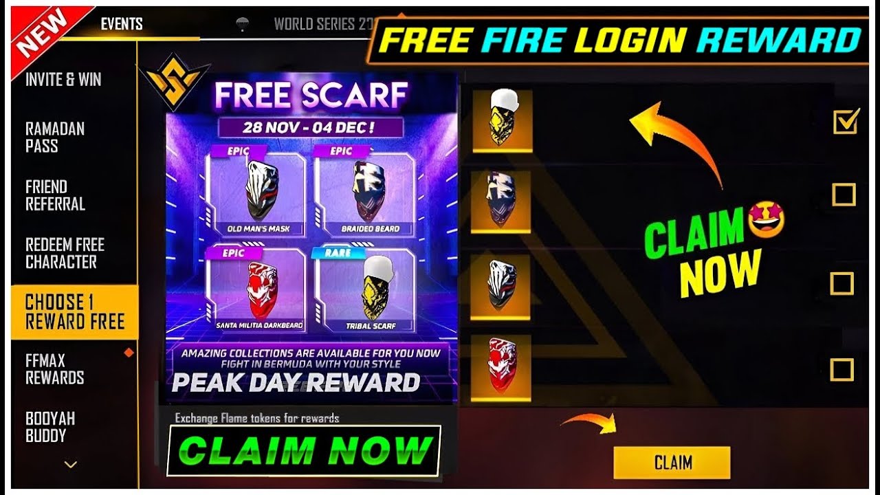 FREE FIRE LOGIN REWARD 🤯🔥-para SAMSUNG,A3,A5,A6,A7,J2,J5,J7,S5,S6,S7,S9 ...