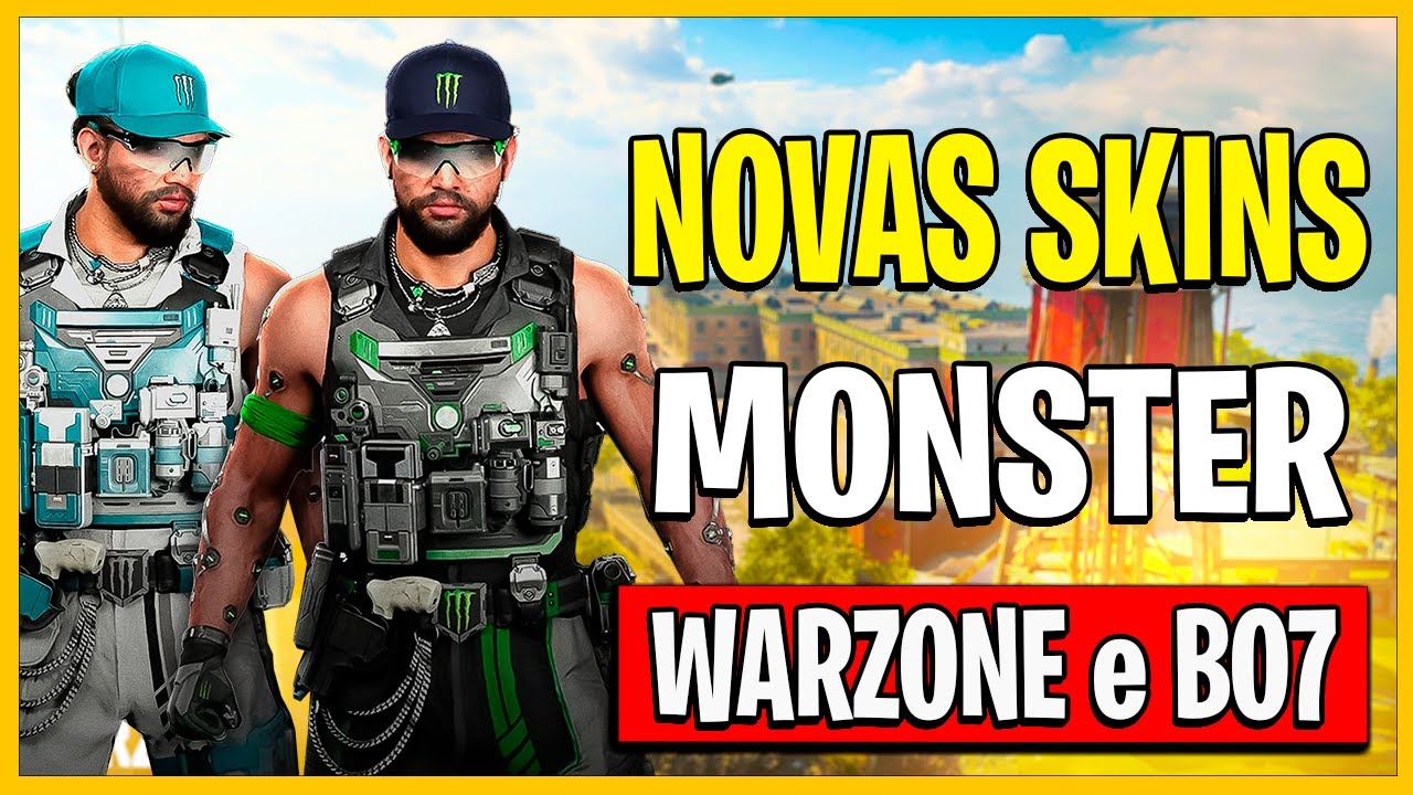 NOVAS SKINS MONSTER ENERGY WARZONE e COD BLACK OPS 7! SKINS ESPECIAIS ...