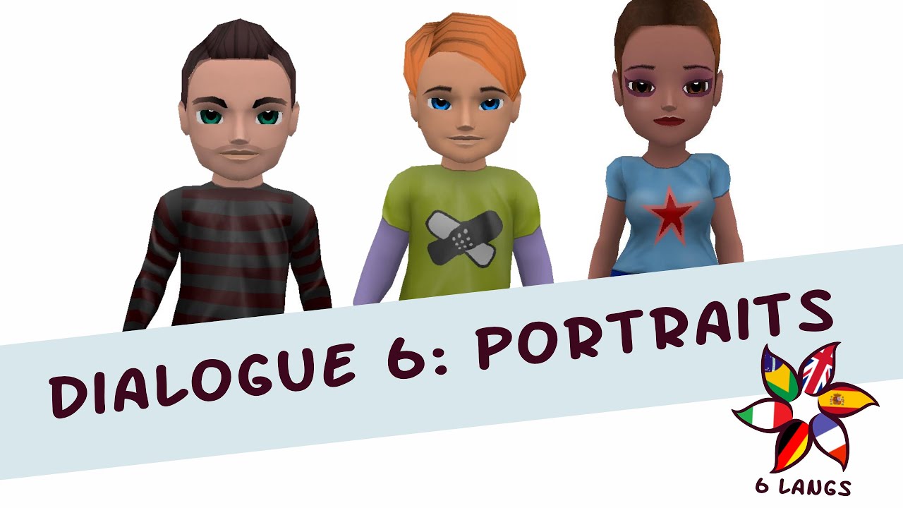 Dialogue 6 - Portraits (A1) [Practice French for free online] - YouTube