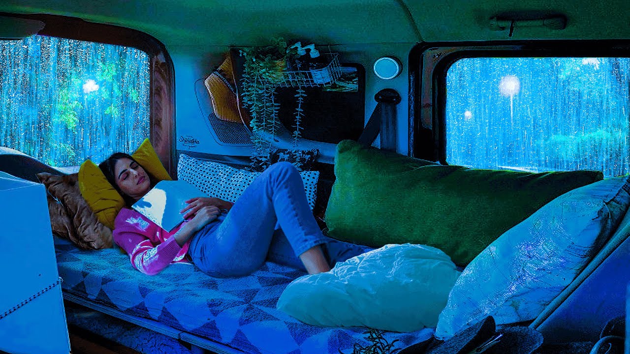 Sleep Certainly In 5 Minutes With Sounds Rain & Thunder on Cozy Car at ...