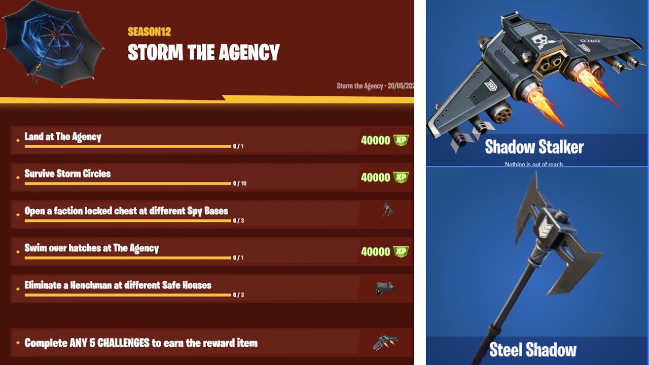 All Storm The Agency Challenges and Rewards Showcase in Fortnite ...