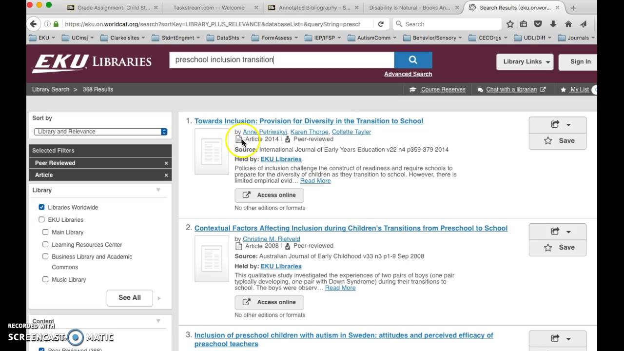 Finding Peer Reviewed Articles YouTube