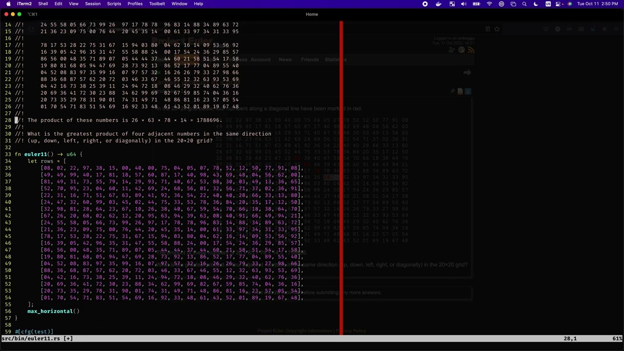 Project Euler Problem 11 Youtube