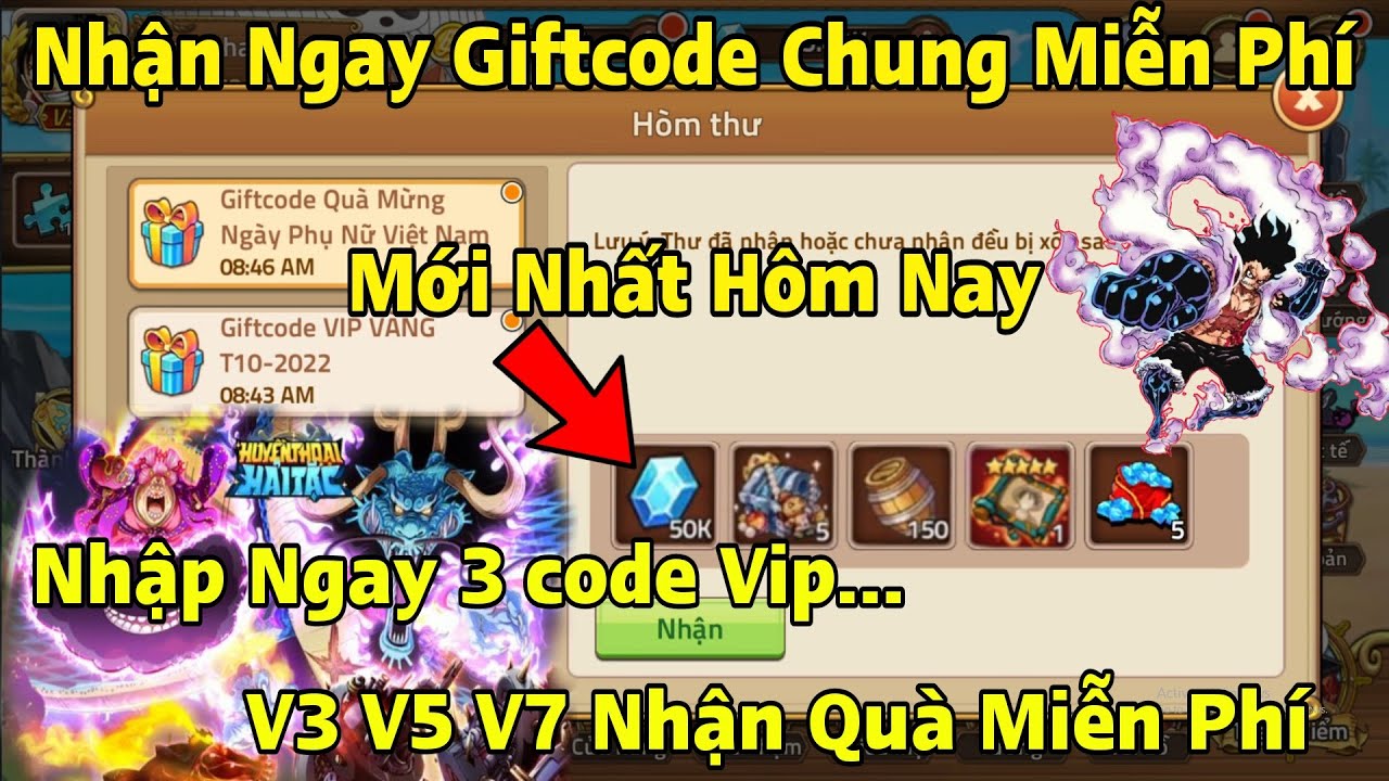 Giftcode Huyền Thoại Hải Tặc | Giftcode Chung Miễn Phí Mới Nhất - Nhập Ngay 3 Code Vip V3 V5 V6 ...