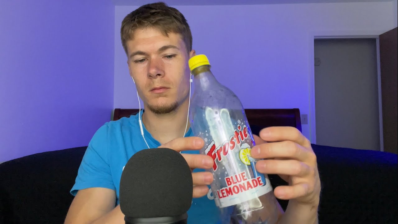 Bottle ASMR (tapping, scratching, lid sounds, soft spoken) - YouTube