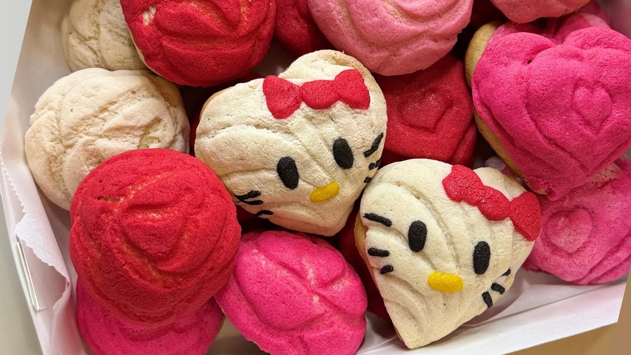 Sanrio Hello Kitty conchas | Pan Dulce, Conchas Mexicanas - YouTube