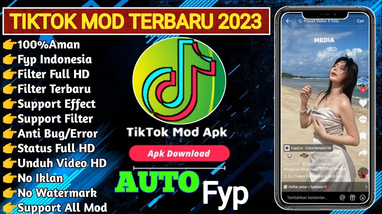 TikTok Mod Terbaru 2023 || Download Apk Tiktok Mod Terbaru 2023 || Auto ...