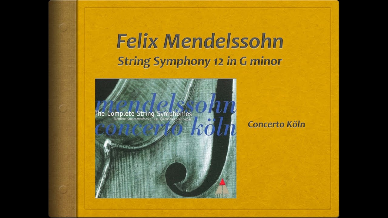 Mendelssohn, String Symphony 12 in g minor - Video Score - Concerto ...