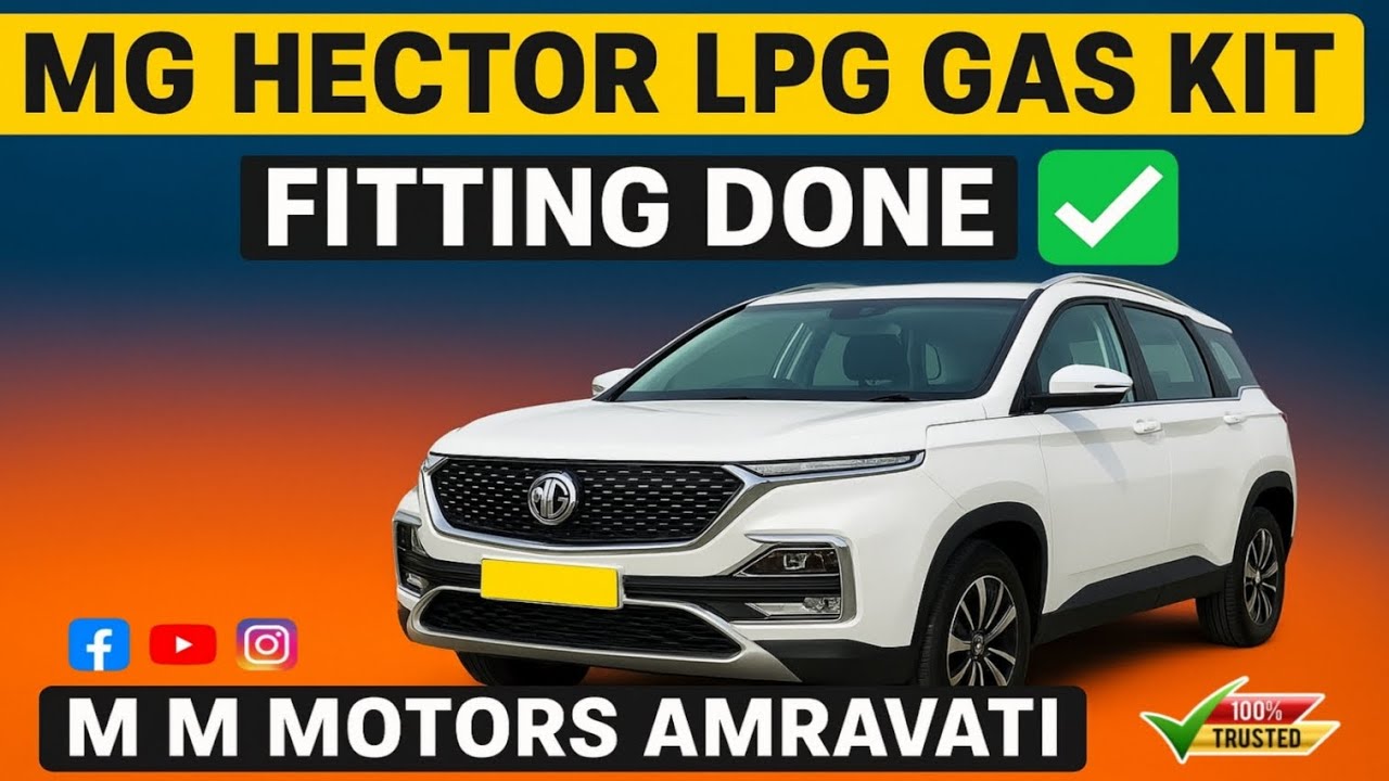 MG HECTOR AUTOMATIC CNG LPG GAS KIT FETTING DONE 👍 #amravati #best # ...