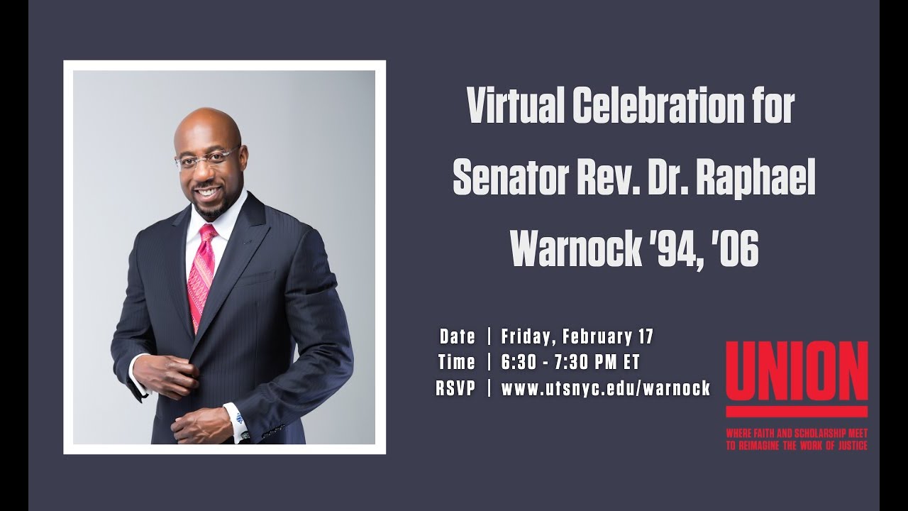 Virtual Celebration for Senator Rev. Dr. Raphael Warnock '94, '06 - YouTube