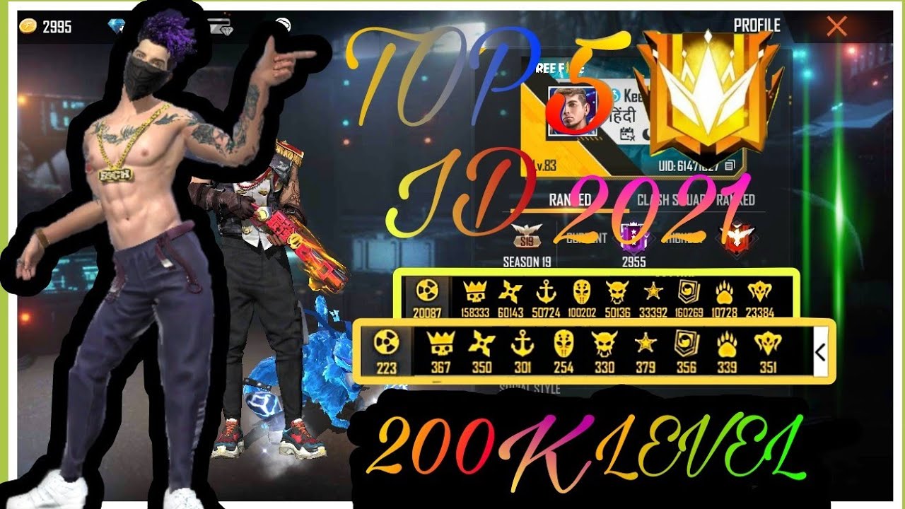 TOP 5 ID (2021) FREE FIRE - YouTube