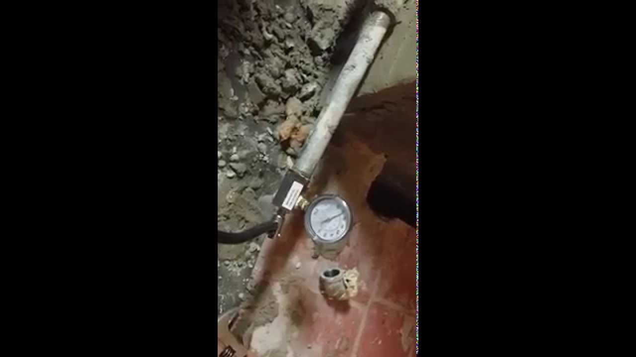 Natural Gas Line Test - YouTube