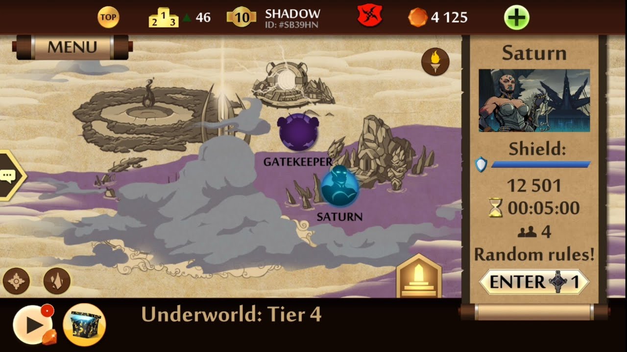 Shadow fight 2- Underworld ||Tier- 4, new 2nd boss Saturn raids|| - YouTube