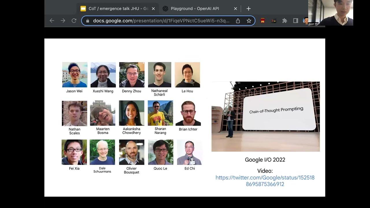 Emergence and reasoning in large language models - Jason Wei (Google) - YouTube