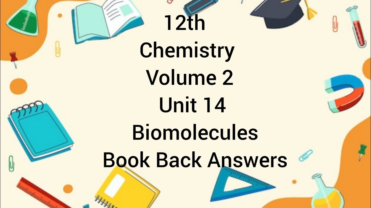 12th|Chemistry|Volume 2|Unit 14|Biomolecules|Book Back Answers - YouTube