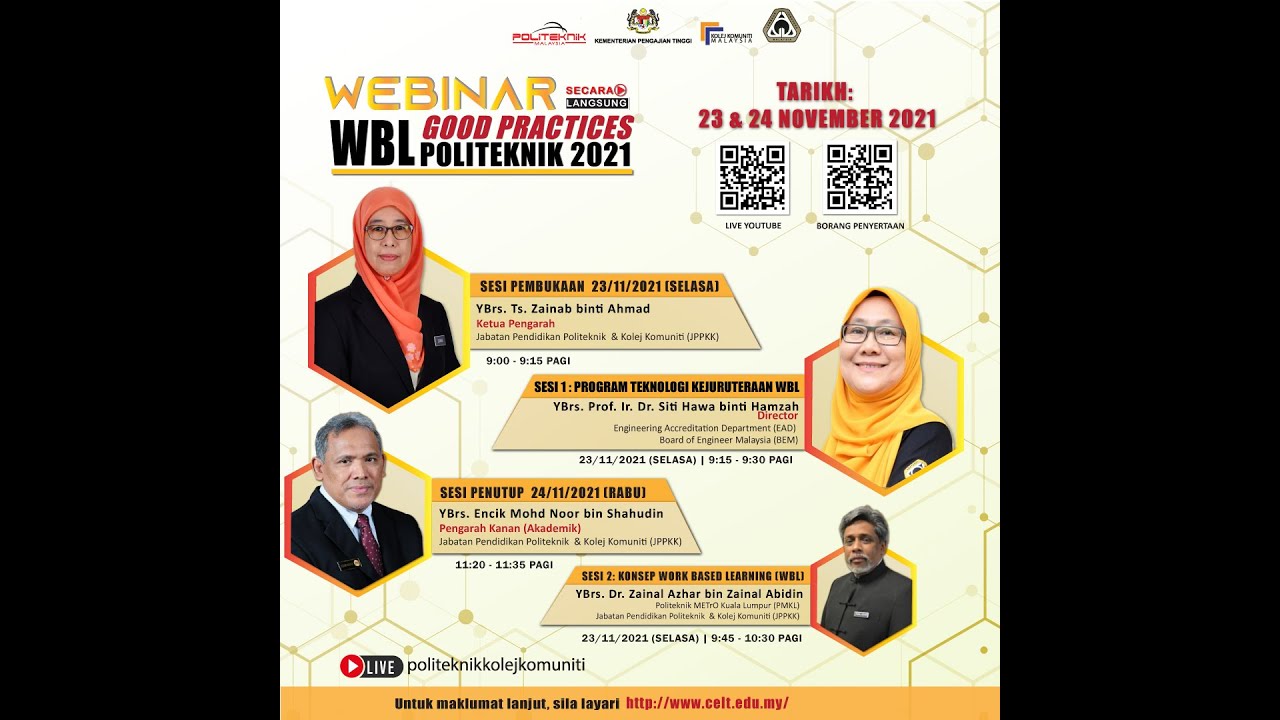 Webinar Perkongsian Good Practices Work Based Learning Politeknik ...