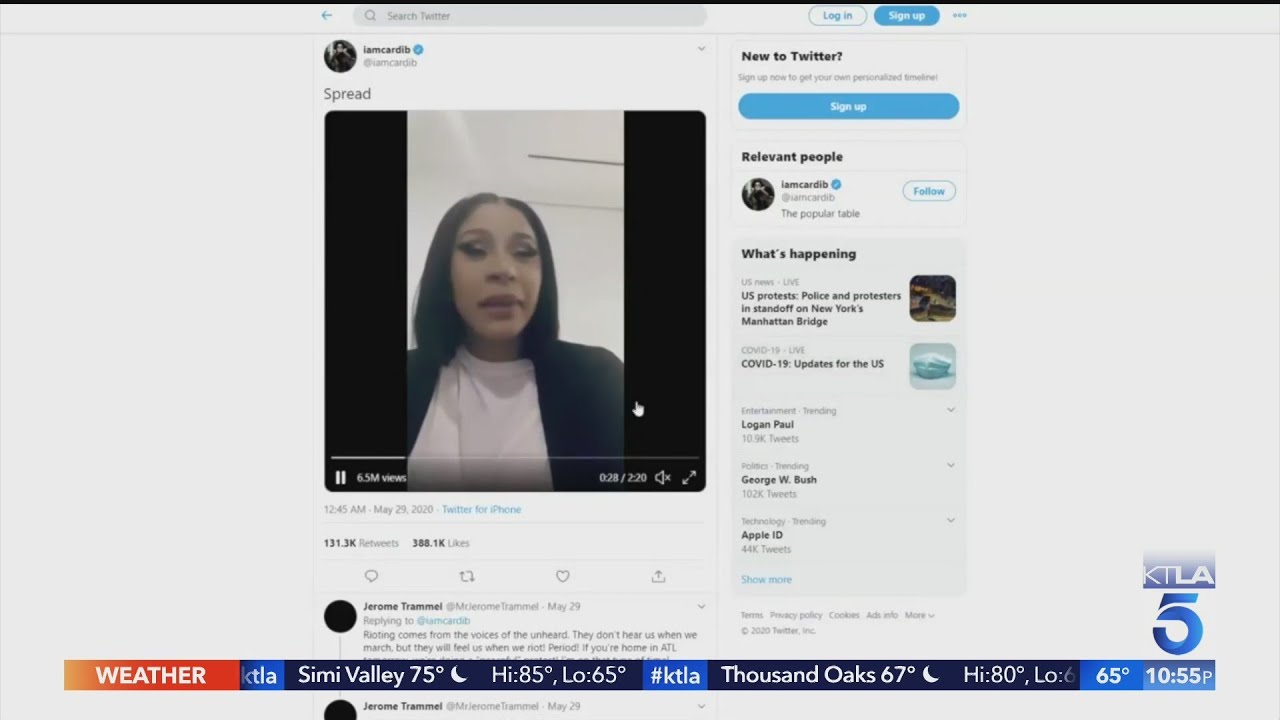 Doug Kolk provides update for KTLA story on Cardi B - YouTube