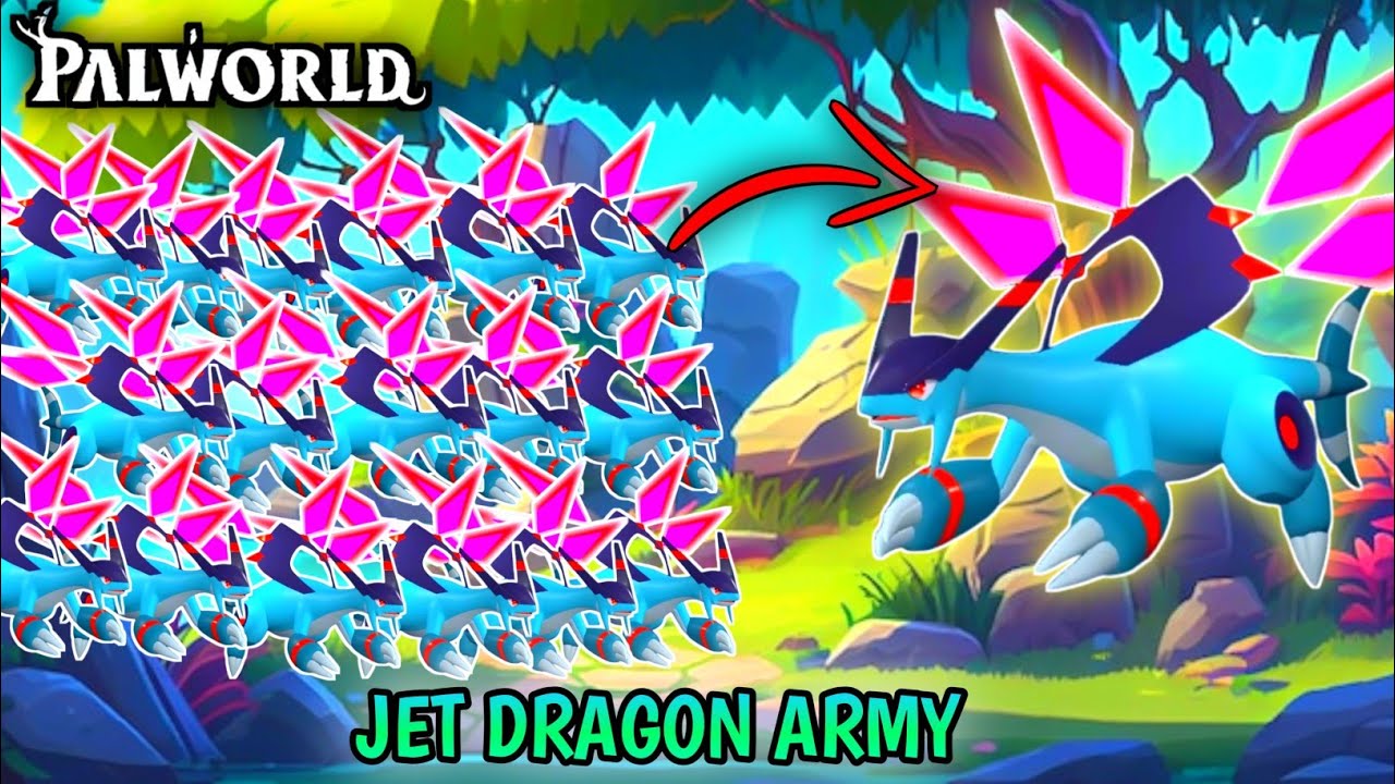 🔥 JET DRAGON WHOLE ARMY SACRIFICE FOR BOSS JET DRAGON 😱 #palworld # ...