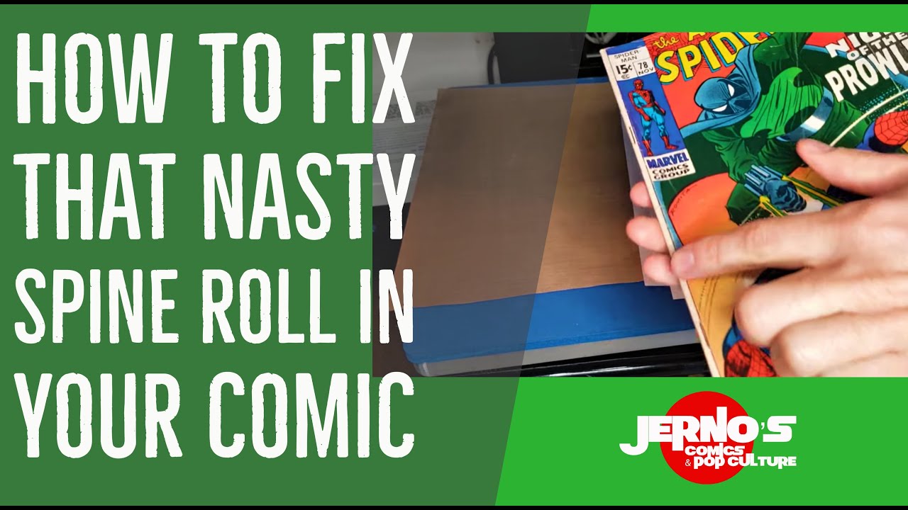 How To Fix That Nasty Spine Roll On Your Comic! - YouTube