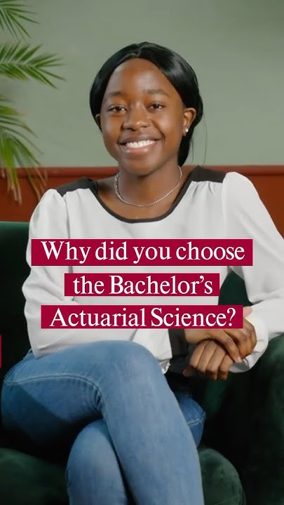 It’s the Day of the Actuary! Student Fadzai shares why she chose to study Actuarial Science 🎥 # ...