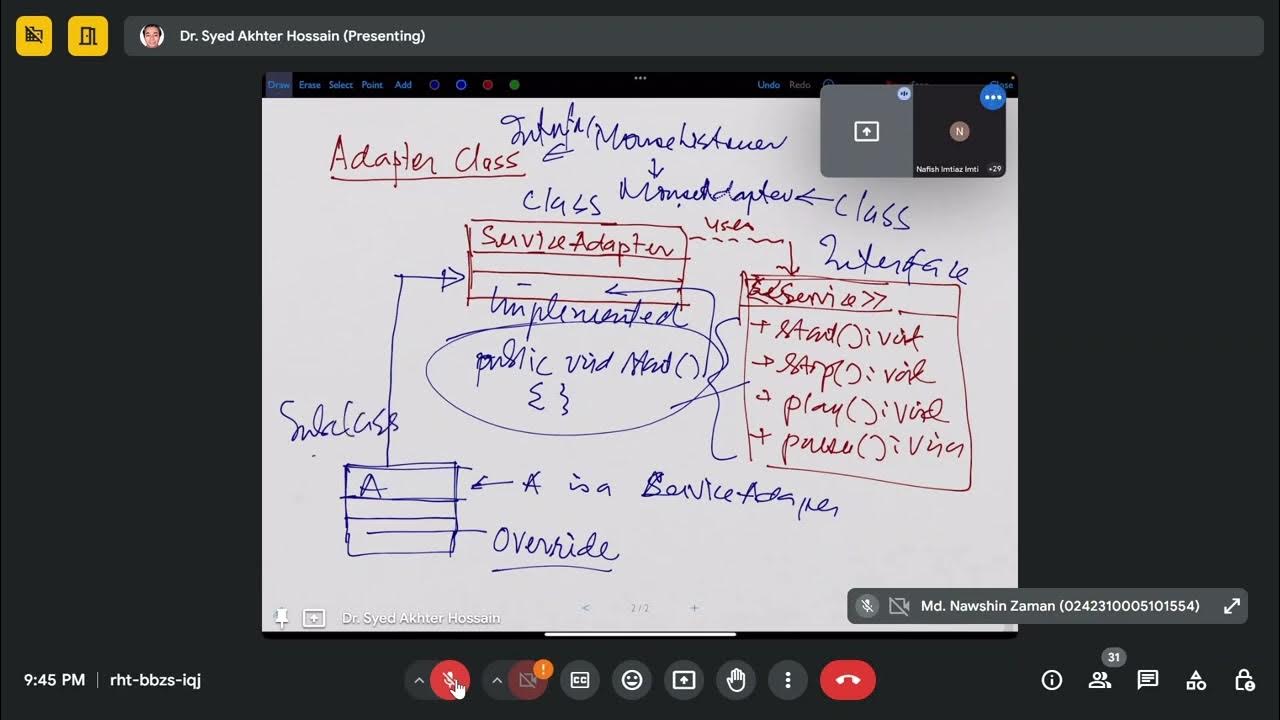 (Date:23-10-2024) Java Interface and Adapter Class, class taken by Professor Dr. Syed Akhter ...