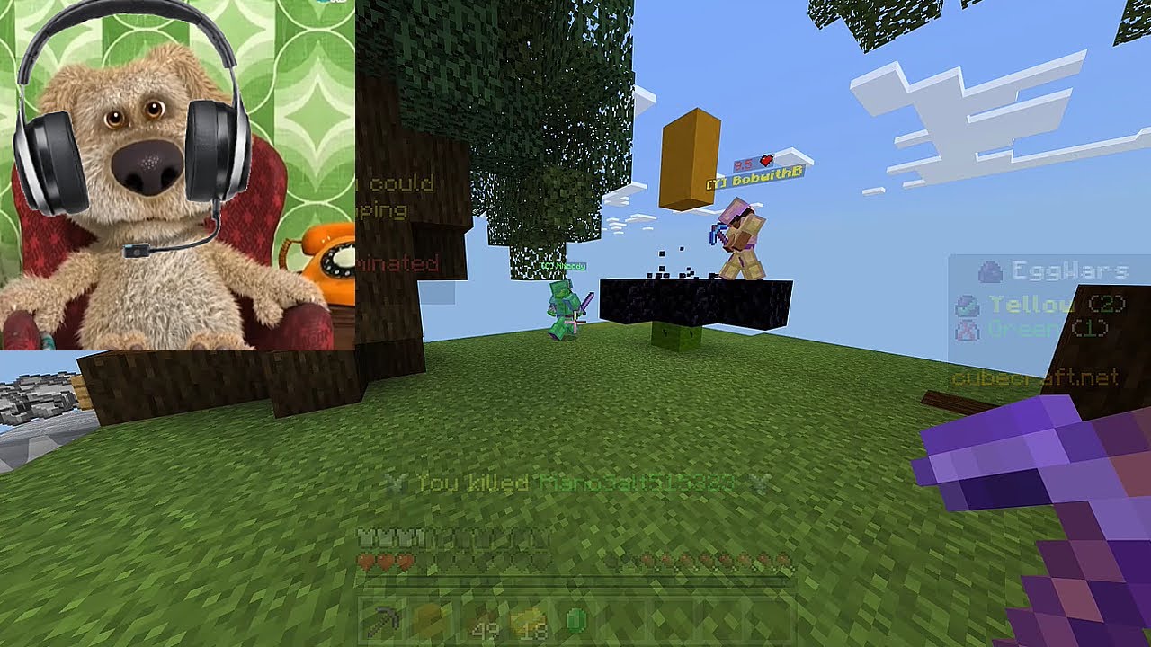Talking Ben plays Minecraft Egg Wars - YouTube