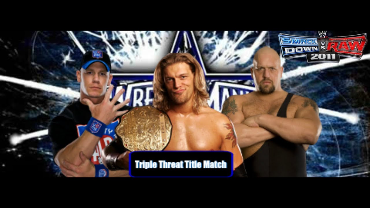 SVR 2011: wrestlemania 25- John Cena vs Edge vs Big Show - YouTube