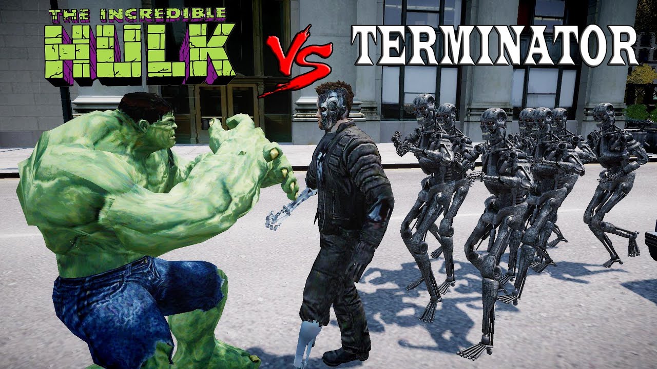 TERMINATOR VS HULK - EPIC BATTLE - Grand Theft Auto - YouTube