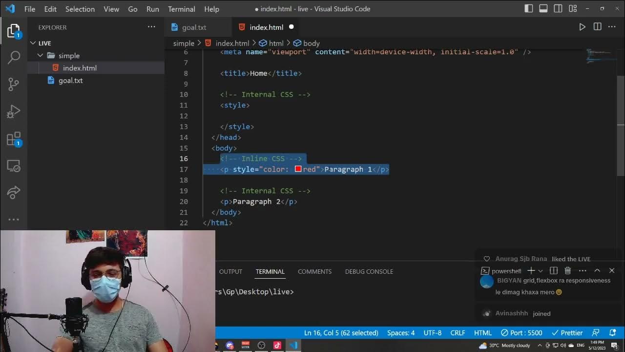Day 1 - HTML/CSS/JS, Handle API - Live (In Nepali) - YouTube