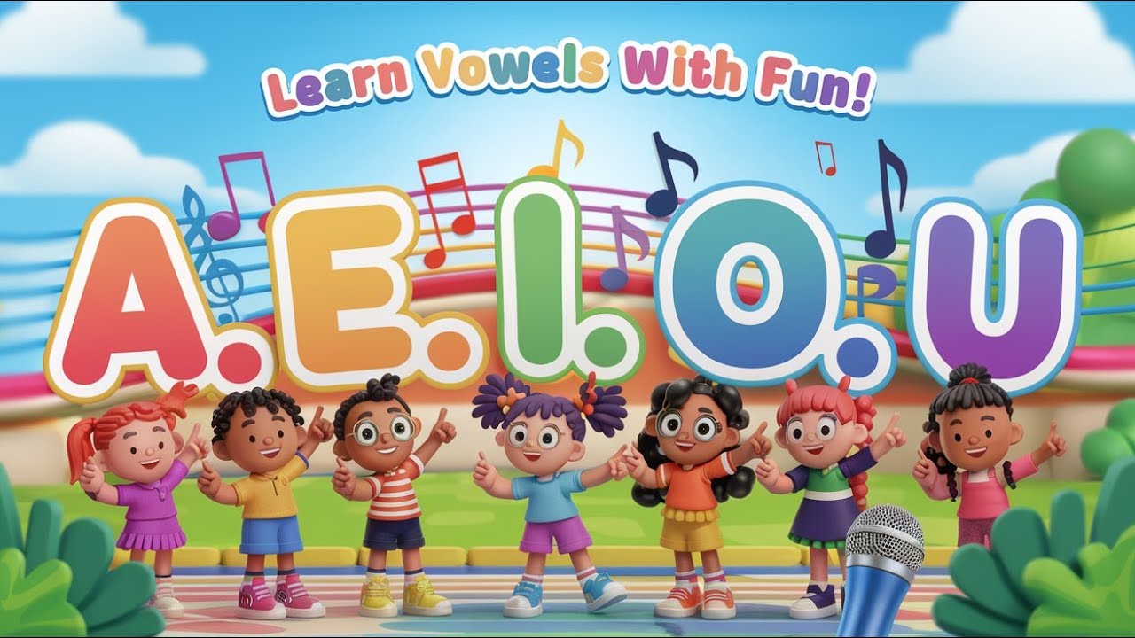 🎶 The Vowel Song for Kids | Learn A, E, I, O, U with Fun! 🎶 - YouTube